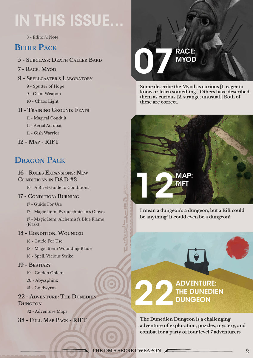 FREE ISSUE! Death Caller Bard Digital Magazine Issue #30– dndshorts